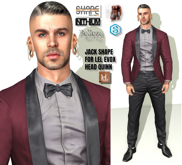 Second Life Marketplace - [SHAPEshifters] JACK SHAPE FOR LEL EVOX HEAD ...